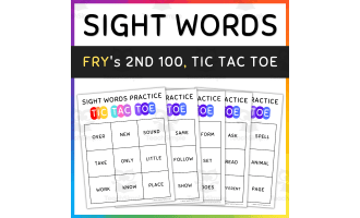 Tic Tac Toe Practice Game: Fry Sight Words 3rd 100 by Teach Simple
