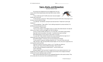 Do Tigers Like Monkeys? - Reading Comprehension Worksheet by Teach Simple