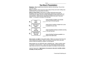 Too Much Soda Reading Comprehension Worksheet by Teach Simple