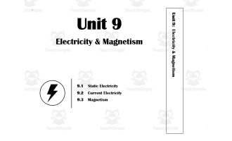 Lesson 9.2 - Current Electricity by Teach Simple
