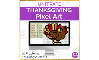 Coordinate Plane Pixel Art | Thanksgiving Digital Activity by Teach Simple