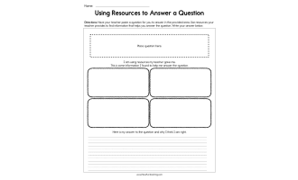 Using Resources Worksheet by Teach Simple