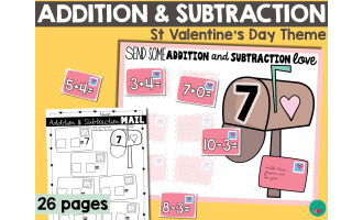 Valentine's Day Subtraction & Addition by Teach Simple
