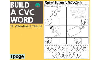Build a CVC Word With Stickers by Teach Simple