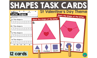 Valentine's 2D or 3D Shapes by Teach Simple