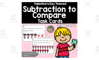 Valentine's Day: Add Three Numbers (1.OA.A.2) by Teach Simple