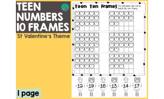 Valentine's Day Number Words by Teach Simple