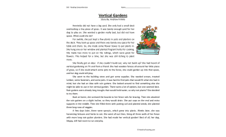 Shelly's Garden Surprise Reading Comprehension Worksheet by Teach Simple
