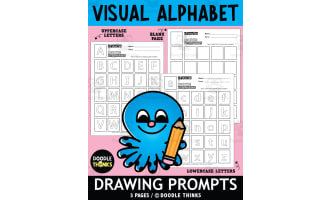 Art Worksheets Autumn Mini Grid Drawing Prompts by Teach Simple