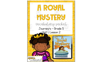 Vocabulary Packet -Journey's 5th grade - Unit 1 Lesson 4 by Teach Simple