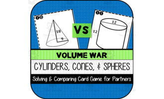 Volume of Cylinders, Cones, & Spheres QUIZ by Teach Simple