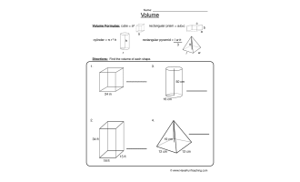 Volume Conversions Worksheet by Teach Simple