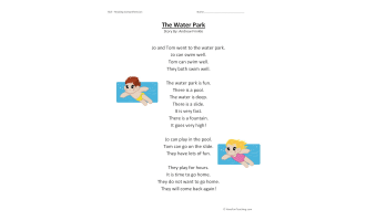 A Day at the Amusement Park Reading Comprehension Worksheet by Teach Simple