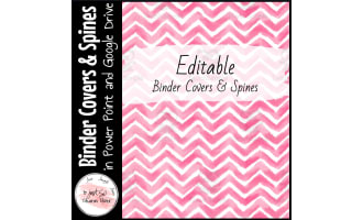 Pink Watercolor with Red Dots Binder Covers & Spines by Teach Simple