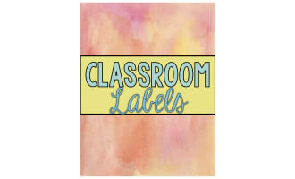 Watercolor Classroom Labels by Teach Simple