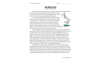 I Don't Want Advice Reading Comprehension Worksheet by Teach Simple