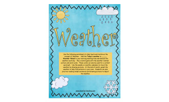 Weather Words Activity by Teach Simple