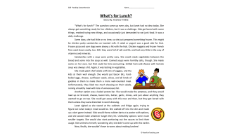 What's On Your Pizza? Reading Comprehension Worksheet by Teach Simple