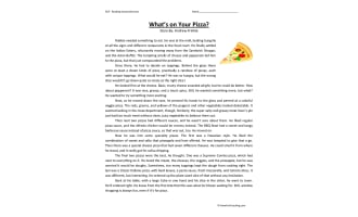 What's For Lunch? Reading Comprehension Worksheet by Teach Simple