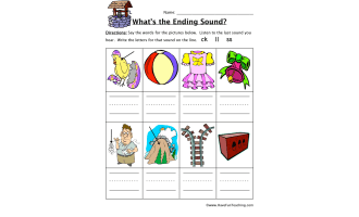 Ending Digraphs Sentences Worksheet by Teach Simple