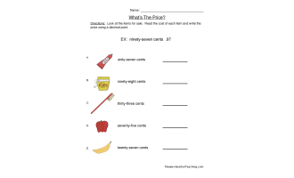 Find the Total Price Worksheet by Teach Simple