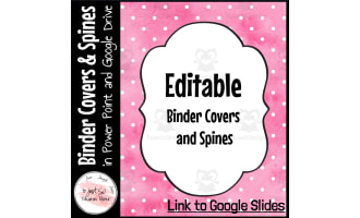 Pink Watercolor with Red Dots Binder Covers & Spines by Teach Simple