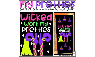 Skeleton Halloween/Fall Bulletin Board Kit, Door Decoration Set, or ...