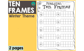 Winter 10 Frames Match by Teach Simple