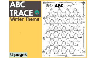 Winter Number Trace by Teach Simple