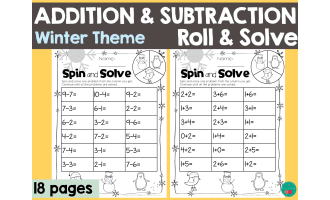 Spring Addition & Subtraction Solve and Color by Teach Simple