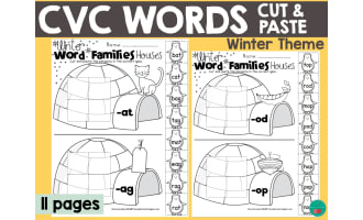 Thanksgiving CVC Word Activity Pages by Teach Simple