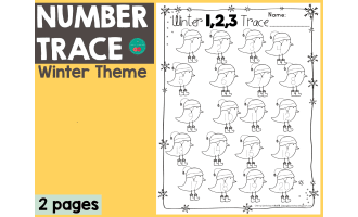 Number Trace 1-20 by Teach Simple