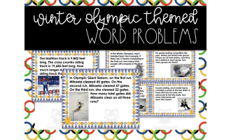 Summer Olympic Themed Mixed Operation Word Problems Task Cards by Teach ...