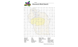 Wisconsin Worksheet by Teach Simple