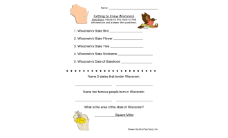Wisconsin Word Search Worksheet by Teach Simple