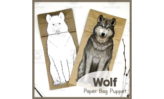 Lion Paper Bag Puppet by Teach Simple