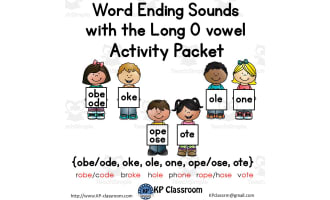 Word Ending Sounds with the Long A Vowel Activity Packet and Worksheets ...