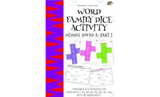 Word Family Dice Activity (middle sound a pt.1) by Teach Simple
