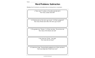 Addition and Subtraction Word Problems Worksheet by Teach Simple