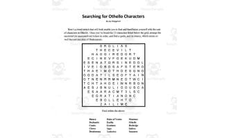 Word Search: Searching for King Lear Characters by Teach Simple