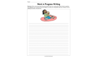 Work in Progress Worksheet by Teach Simple