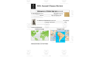 World History II SOL TEIs Worksheet by Teach Simple