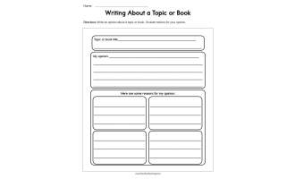 Writing about any Topic Worksheet by Teach Simple