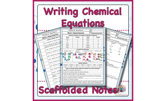 Writing Chemical Equations Classwork / Homework by Teach Simple