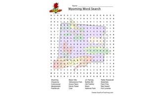 Wyoming Worksheet by Teach Simple