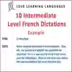 10 Intermediate Level French Dictées by Teach Simple