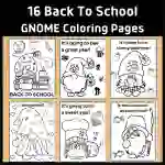 16 Back to School Gnome Coloring Pages by Teach Simple