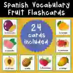 24 Spanish Flashcards for Fruit by Teach Simple
