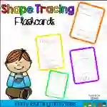 2D Shape Tracing Preschool Math Flashcards and Coloring Sheets by Teach ...
