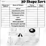 3D Shape Sort Worksheet by Teach Simple